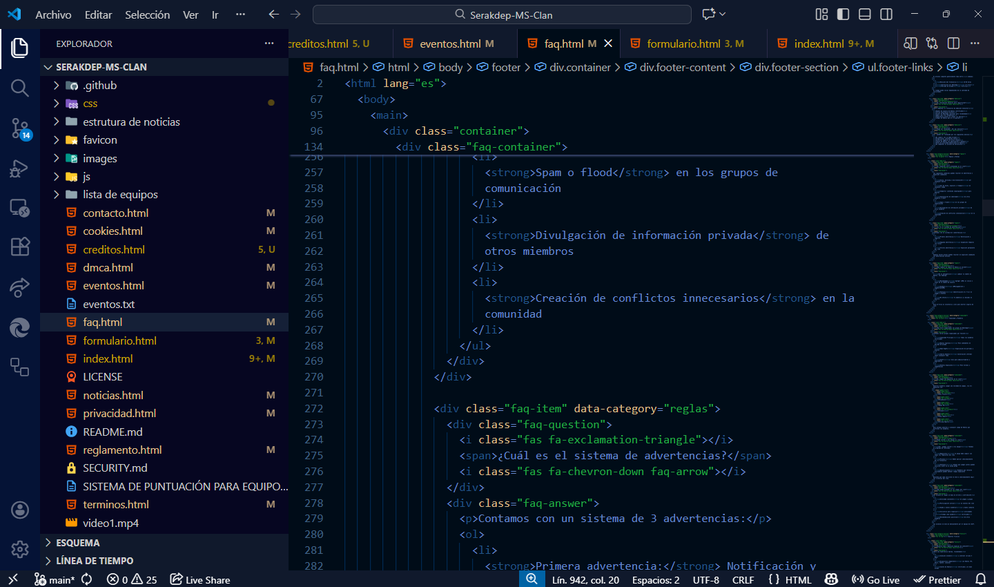 Créditos - Serakdep MS Clan
